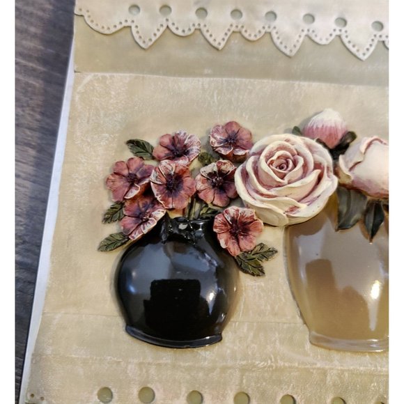 Cheri Blum | Accents | Vtg Cheri Blum 3d Floral Art Plaque Wall Picture ...